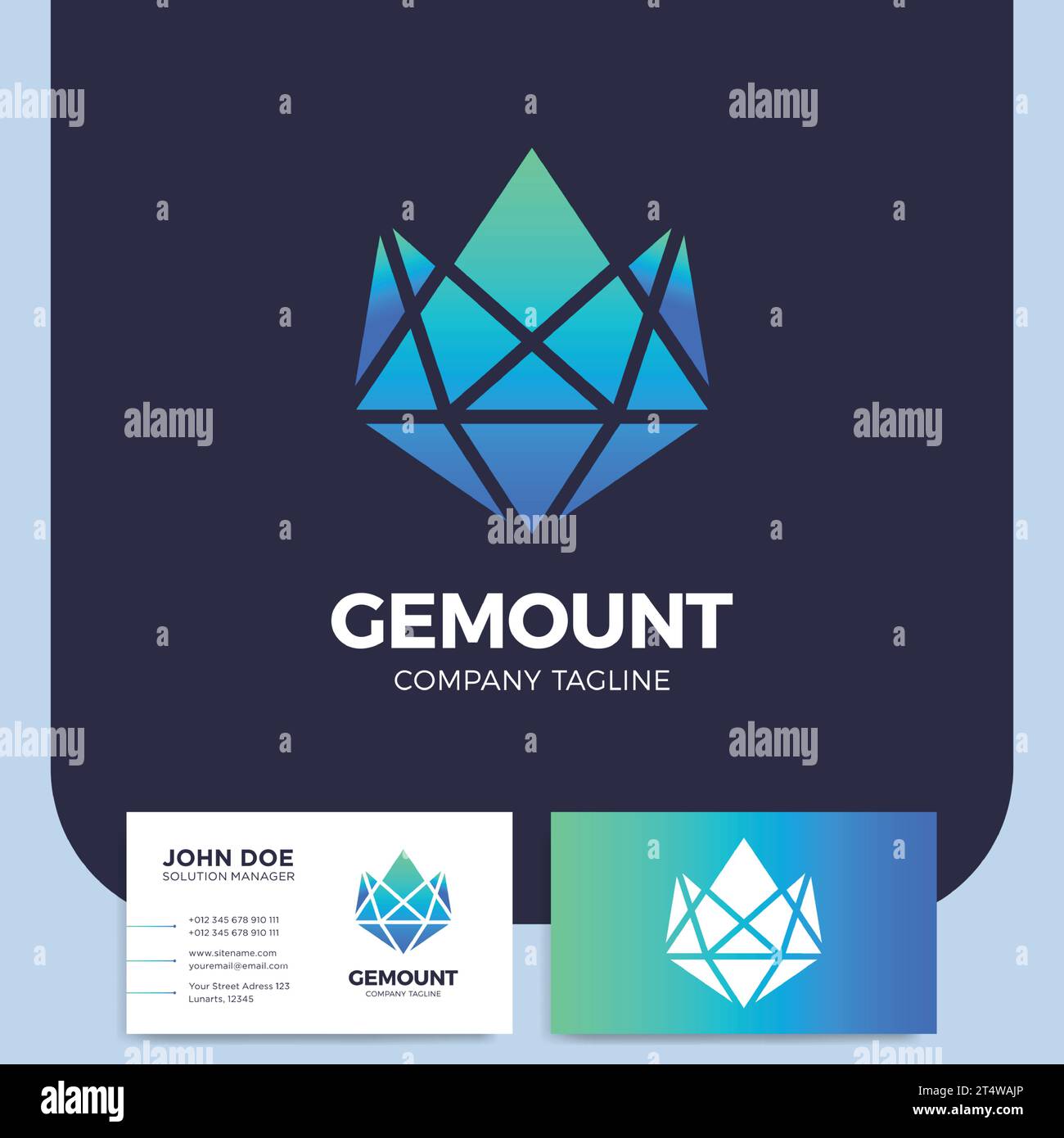 Mountain diamond or gem icon logo design element Vector Image Stock ...