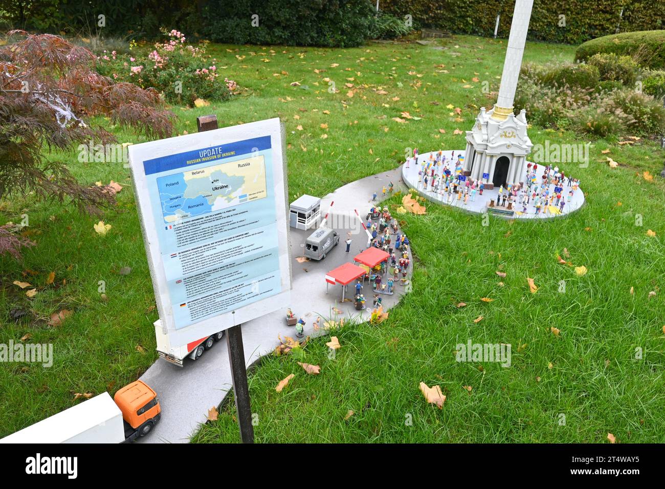 Russian invasion of Ukraine display at the Mini Europe miniature model ...