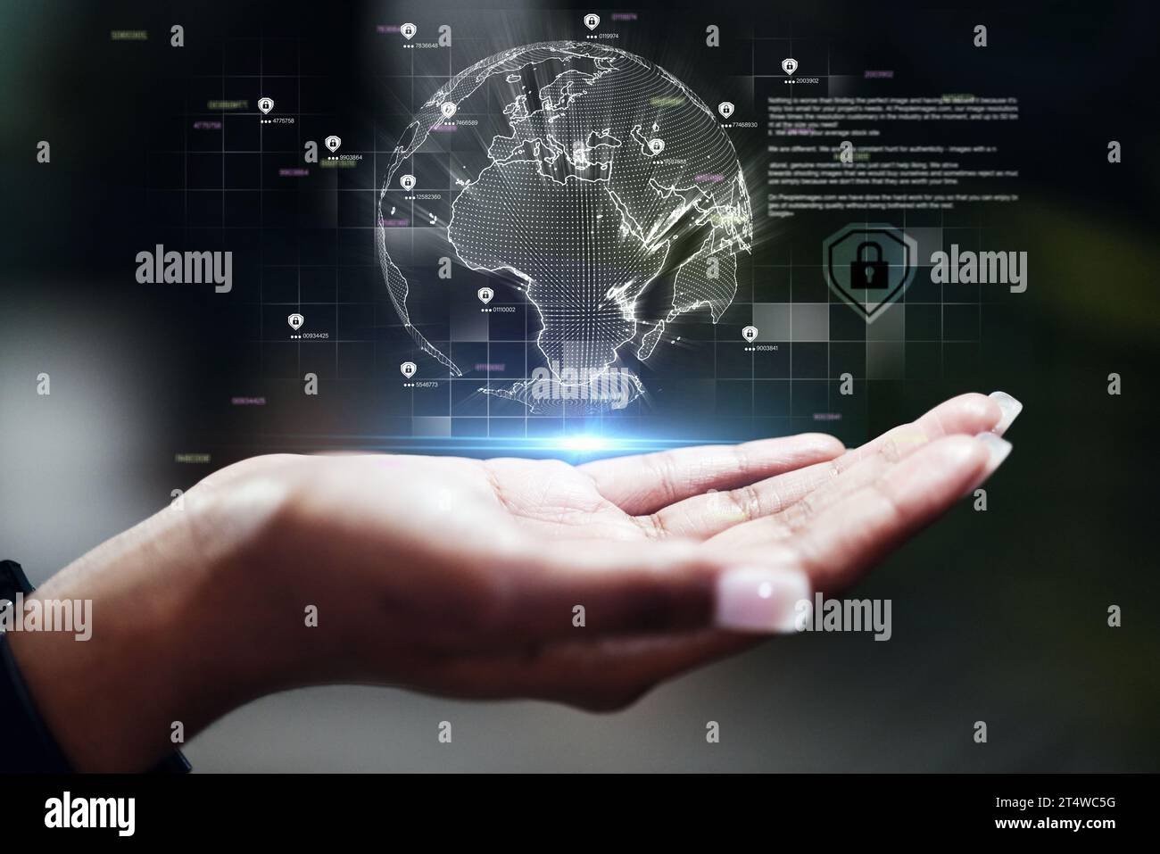 Hologram world globe africa hi-res stock photography and images - Alamy