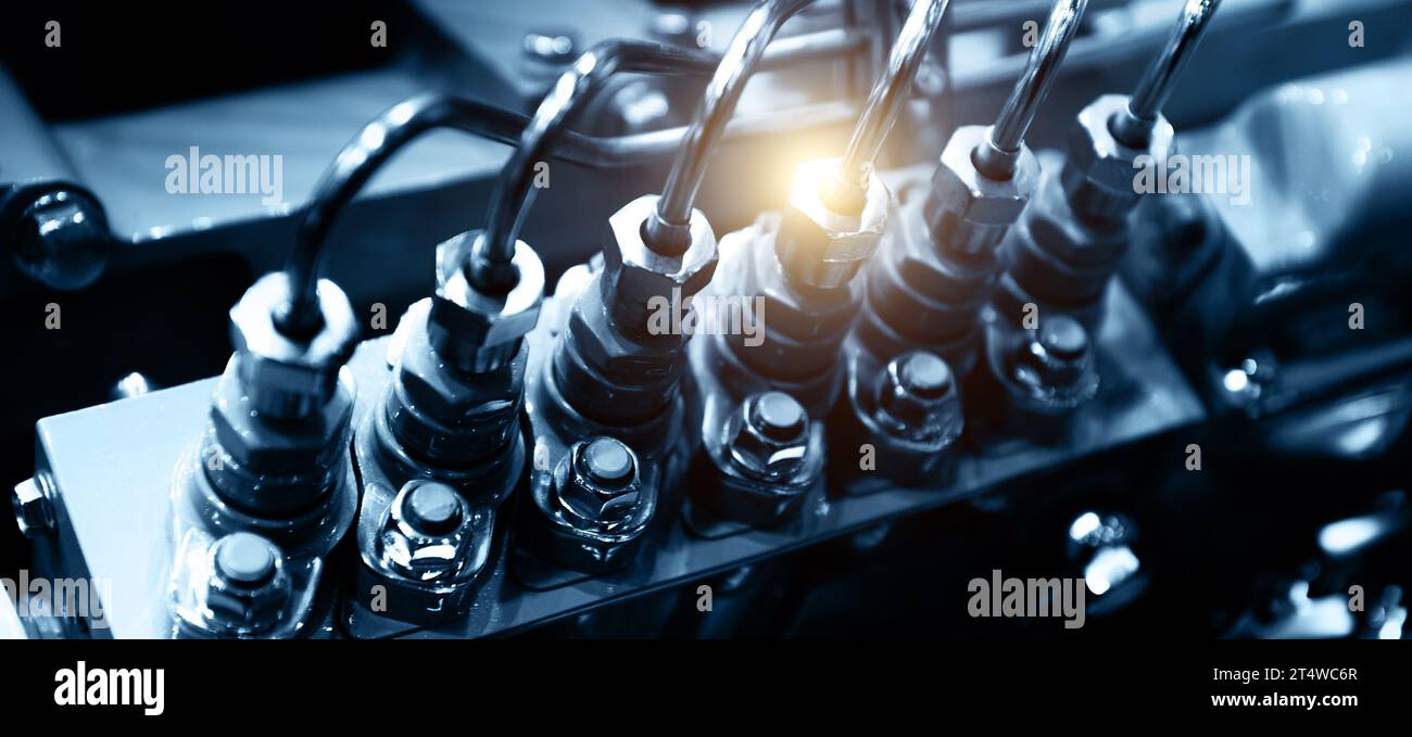 Hydraulic system metal wires hi-res stock photography and images - Alamy