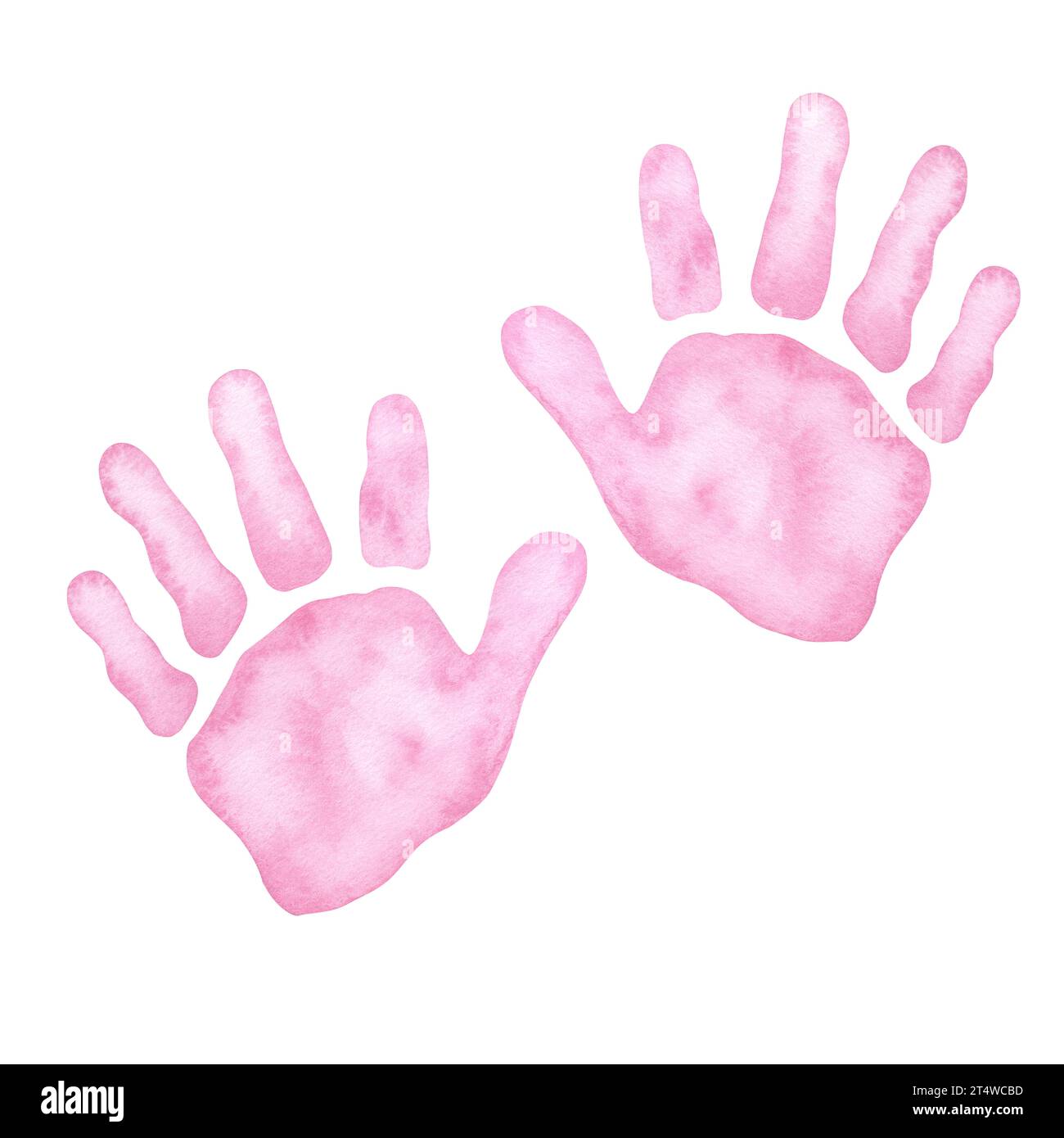 Little pink palm, handprint. Baby shower, gender reveal party, design ...