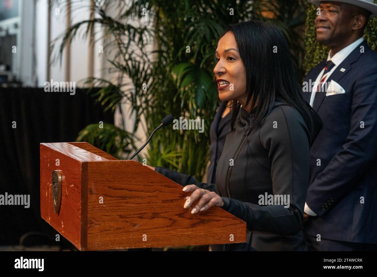 First Deputy Commissioner Tania Kinsella speaks during briefing by ...