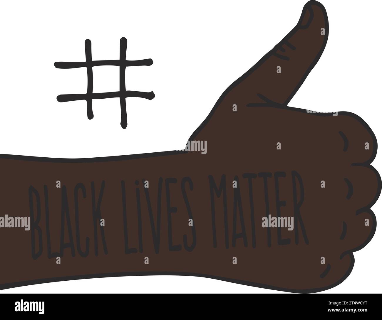 Thumbs up black lives matter protest banner about Vector Image Stock ...