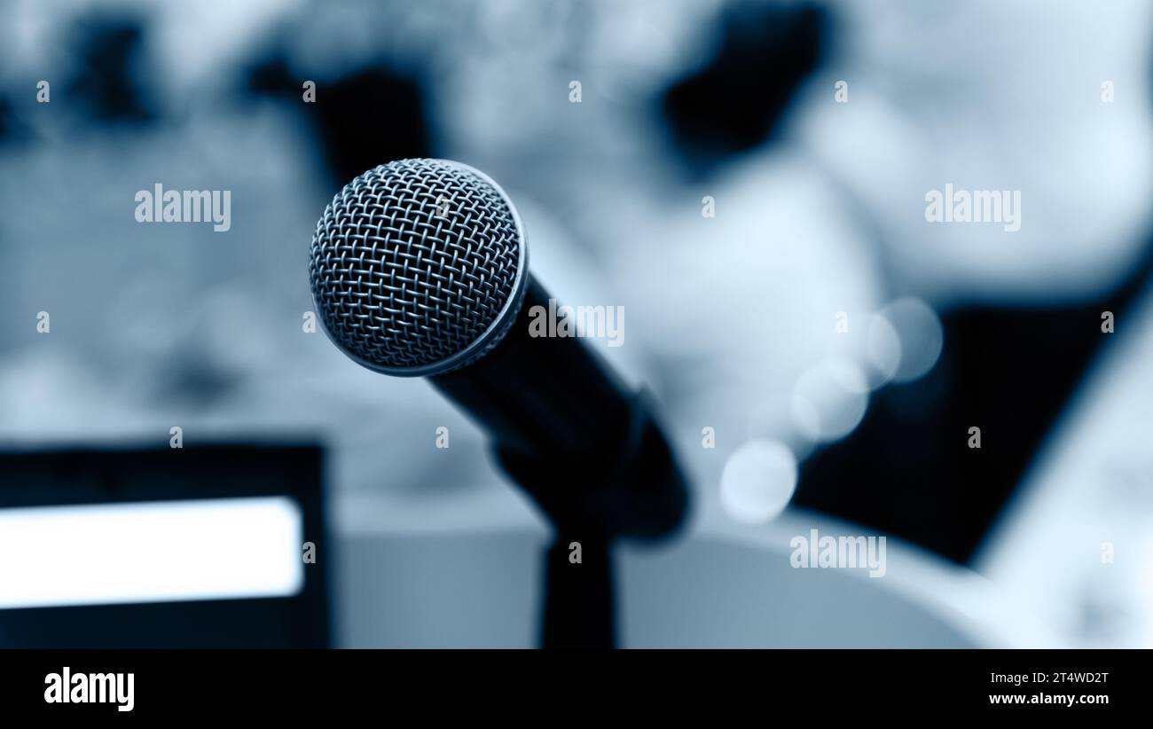 Rostrum microphone in conference hi-res stock photography and images ...