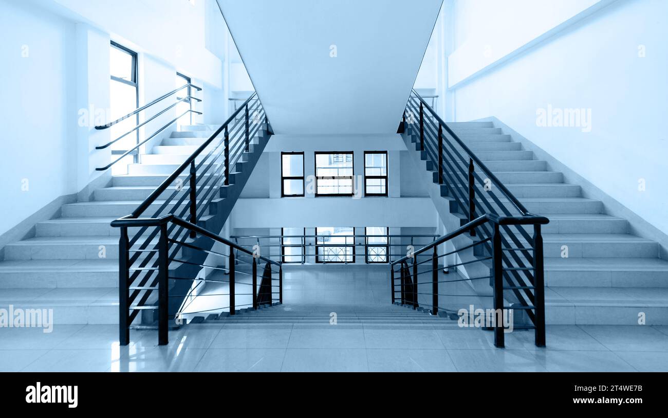Modern public school staircase hi-res stock photography and images - Alamy