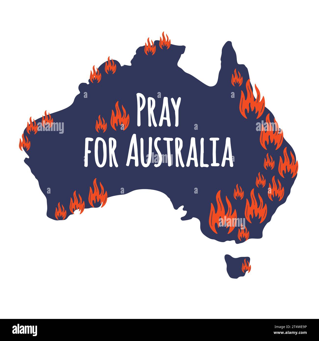 Australian wildfire Stock Vector Images - Alamy