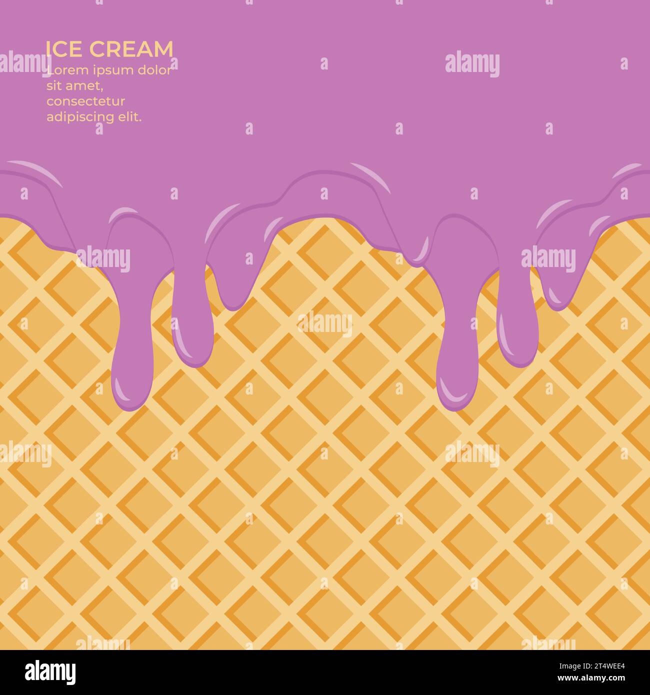 Sweet Colour Glaze On Wafer Texture Food Vector Image Stock Vector