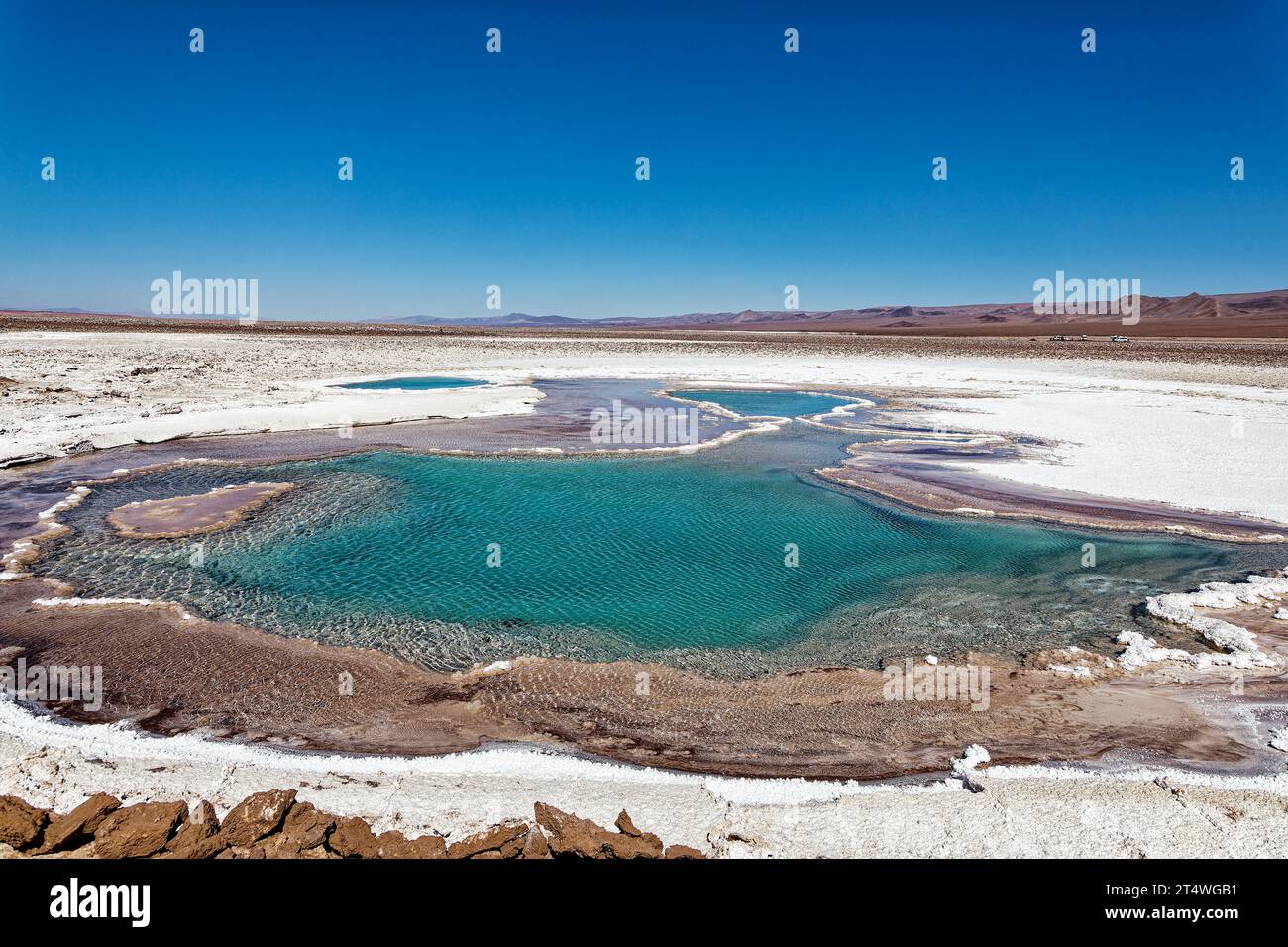 Landscape of the Hidden Baltinache Lagoons - Atacama Desert - Chile ...
