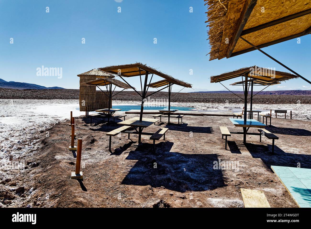 Landscape of the Hidden Baltinache Lagoons - Atacama Desert - Chile ...