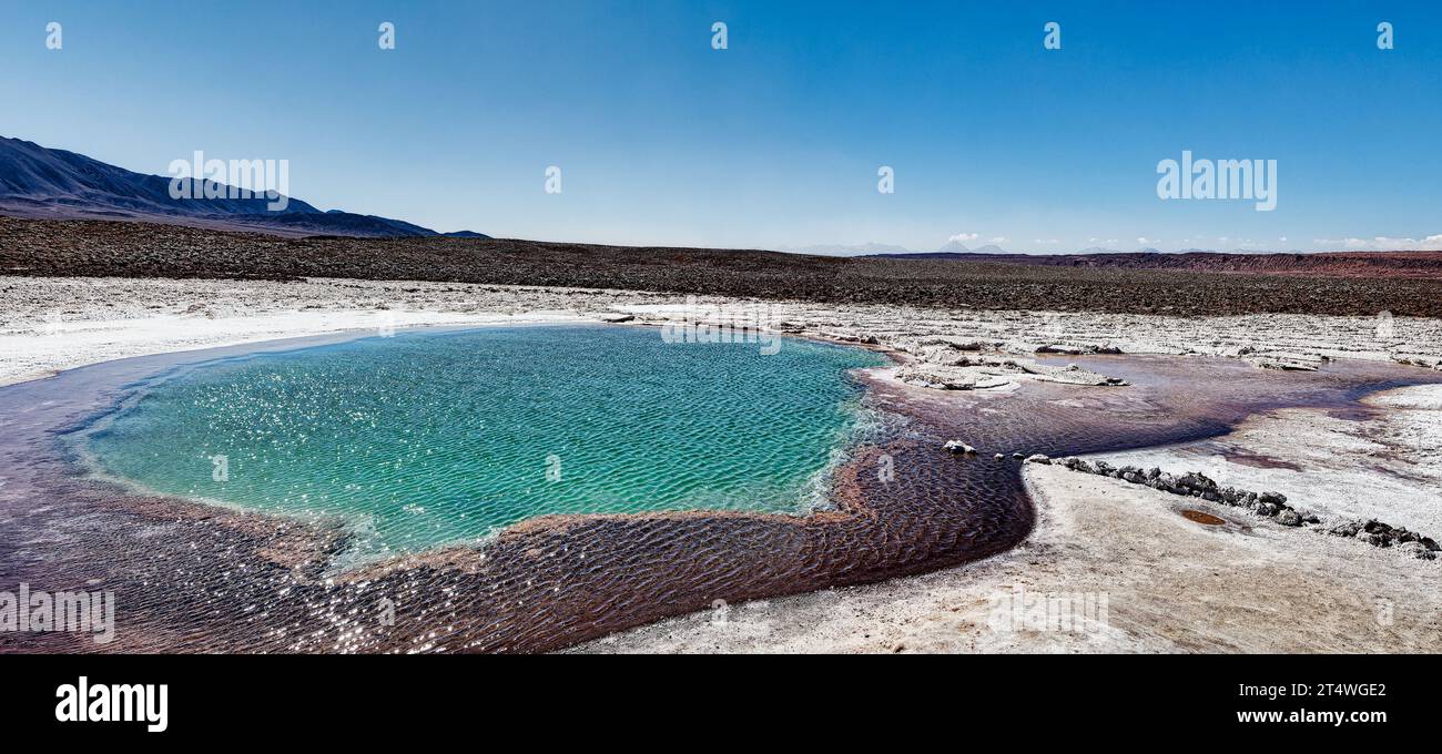 Landscape of the Hidden Baltinache Lagoons - Atacama Desert - Chile ...