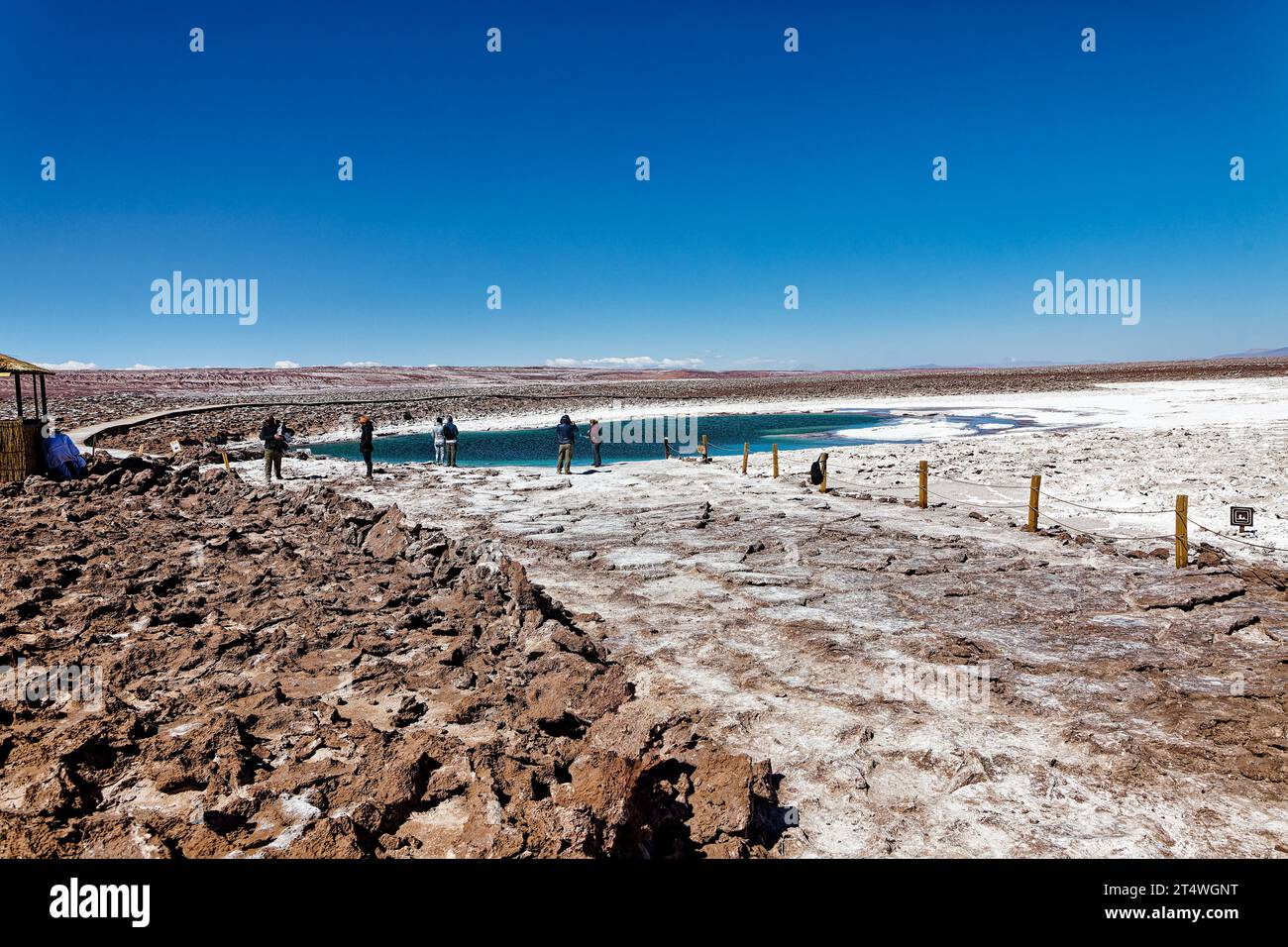Landscape of the Hidden Baltinache Lagoons - Atacama Desert - Chile ...