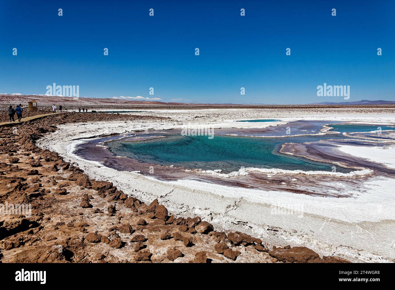 Landscape of the Hidden Baltinache Lagoons - Atacama Desert - Chile ...