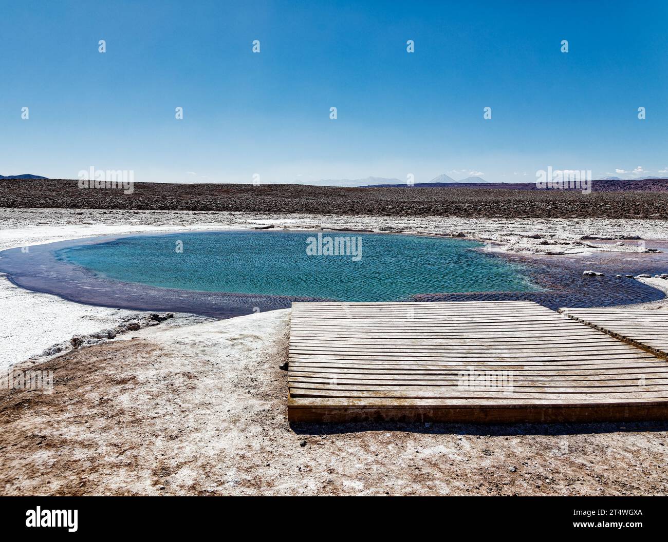 Landscape of the Hidden Baltinache Lagoons - Atacama Desert - Chile ...