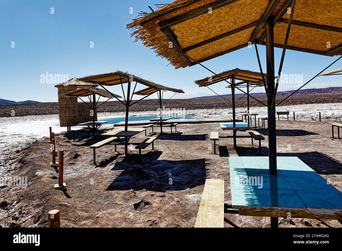 Landscape of the Hidden Baltinache Lagoons - Atacama Desert - Chile ...