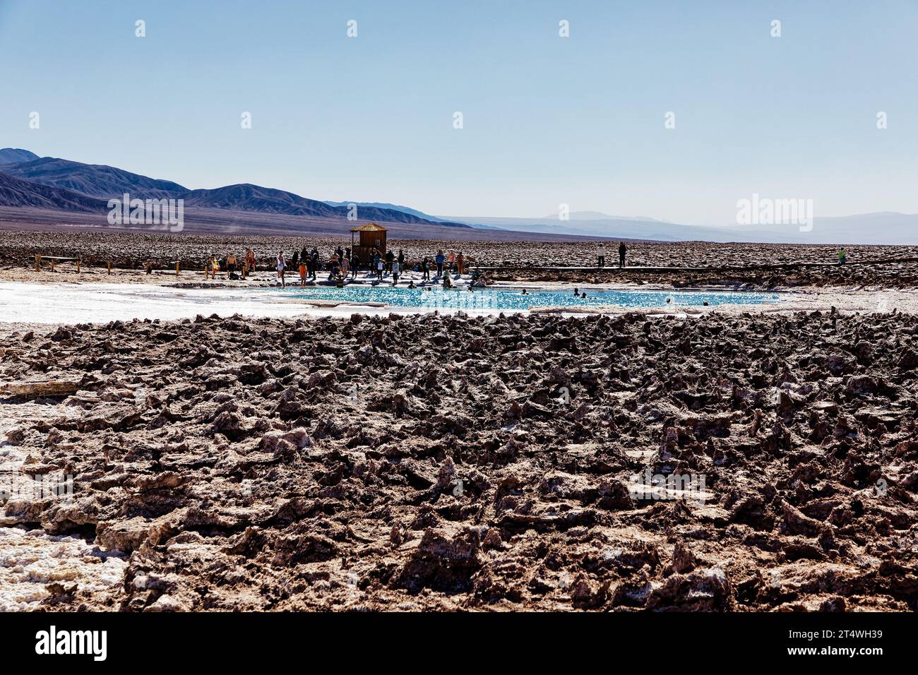 Landscape of the Hidden Baltinache Lagoons - Atacama Desert - Chile ...