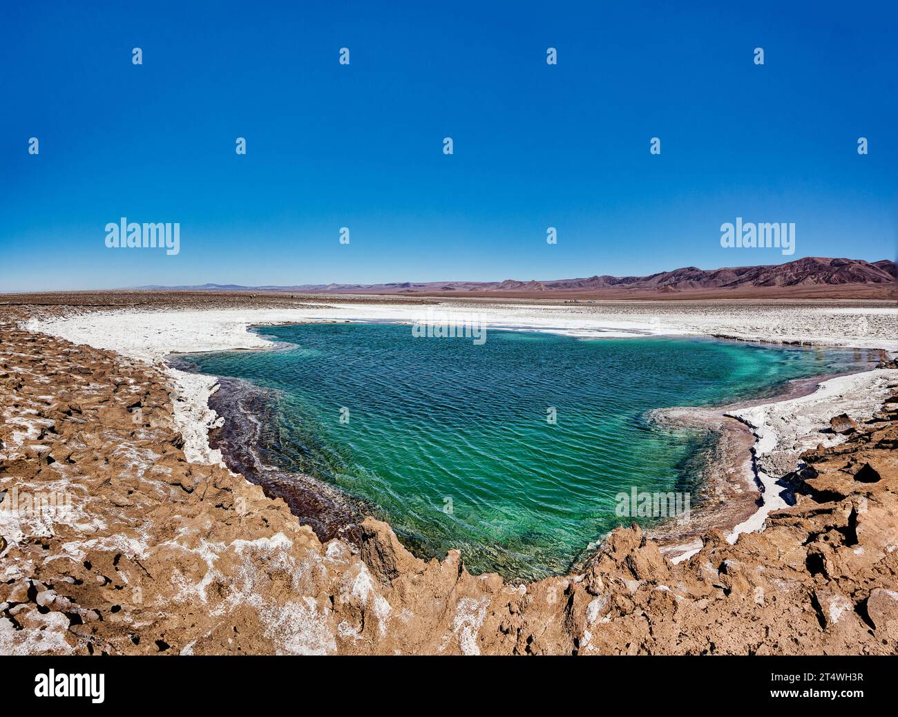 Landscape of the Hidden Baltinache Lagoons - Atacama Desert - Chile ...