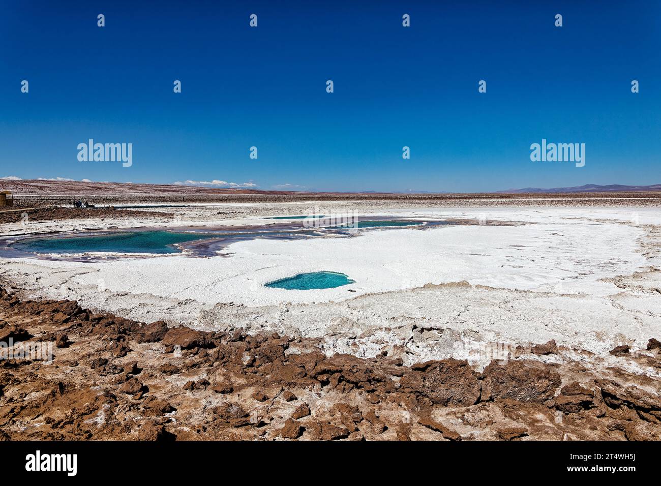 Landscape of the Hidden Baltinache Lagoons - Atacama Desert - Chile ...