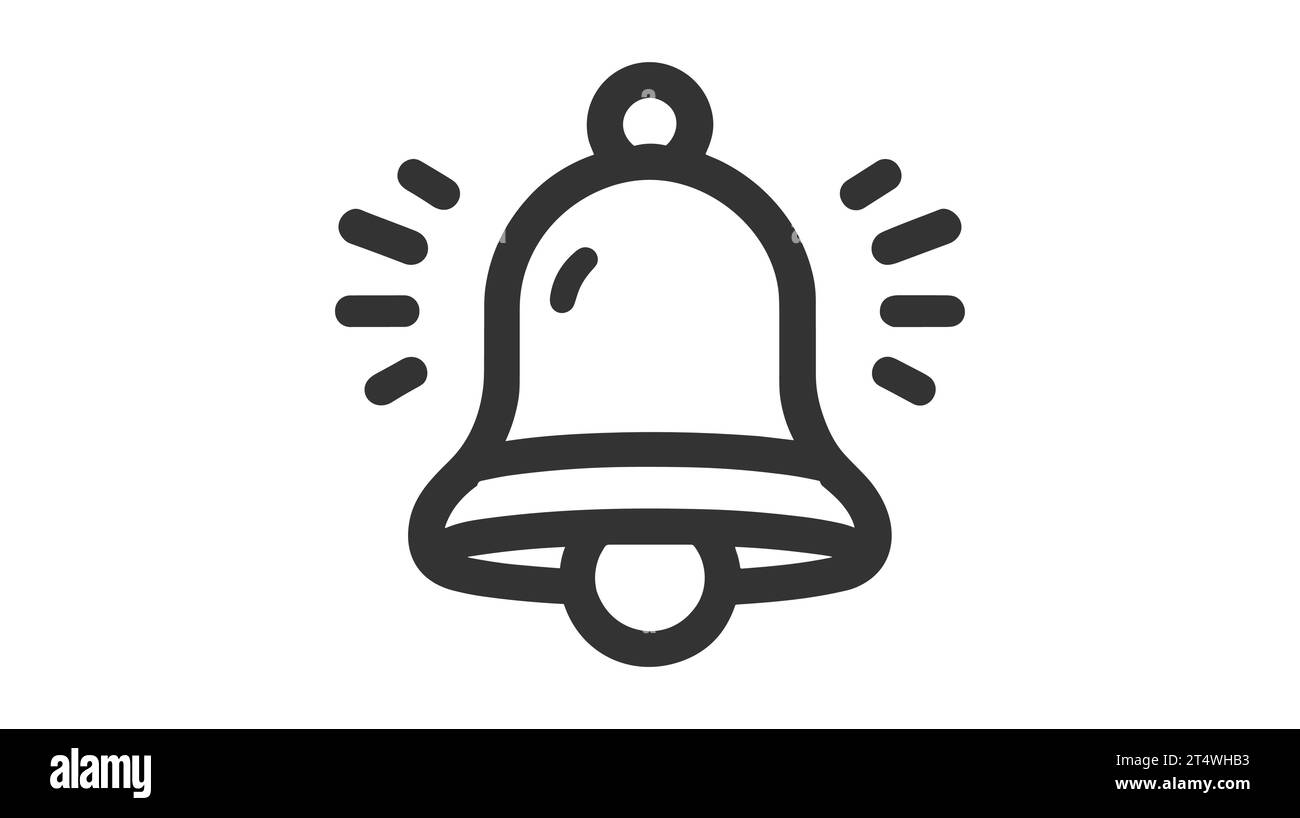 Notification bell icon. Outline style. notification bell vector icon ...