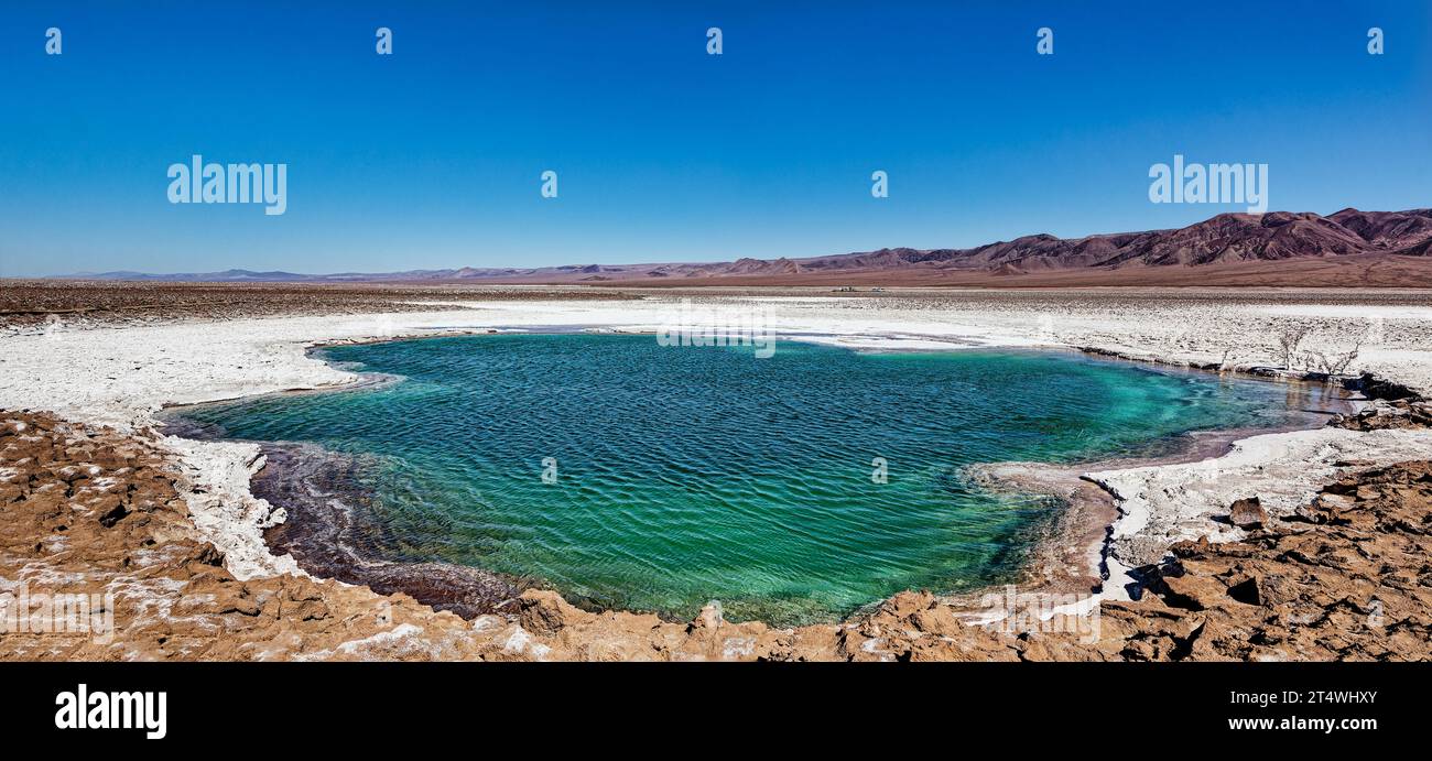 Landscape of the Hidden Baltinache Lagoons - Atacama Desert - Chile ...