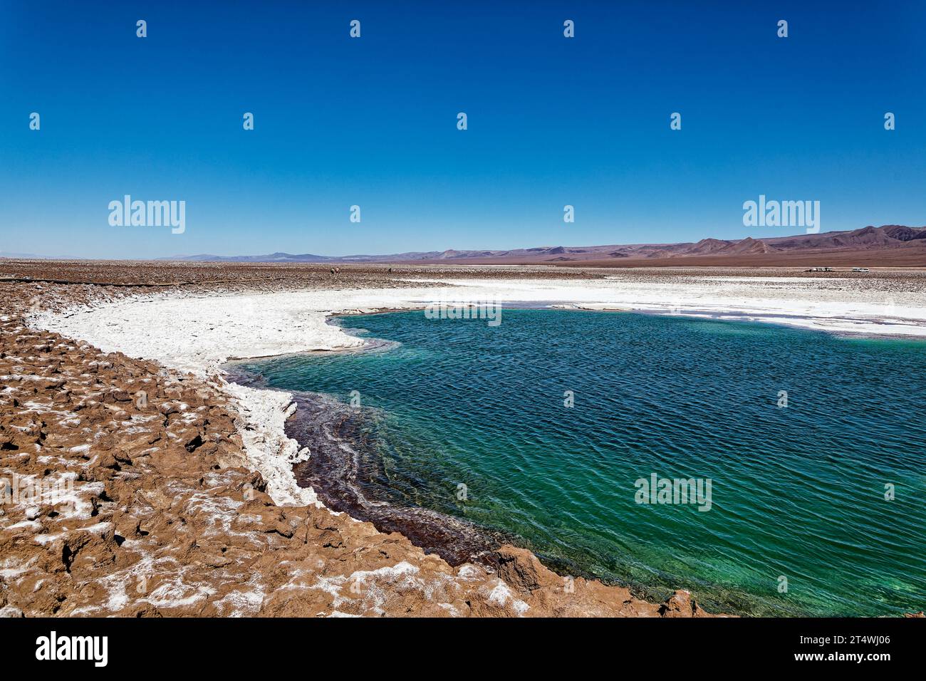 Landscape of the Hidden Baltinache Lagoons - Atacama Desert - Chile ...