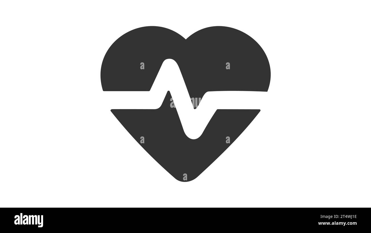 Heart Rate vector icon. Heart Pulse, electrocardiogram icon. Vector ...