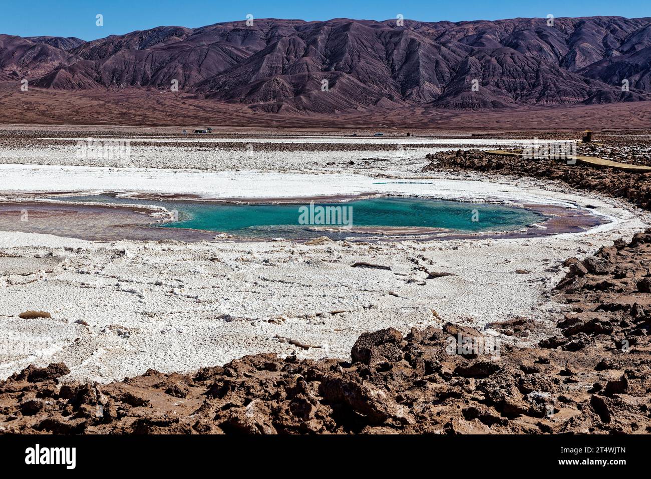 Landscape of the Hidden Baltinache Lagoons - Atacama Desert - Chile ...