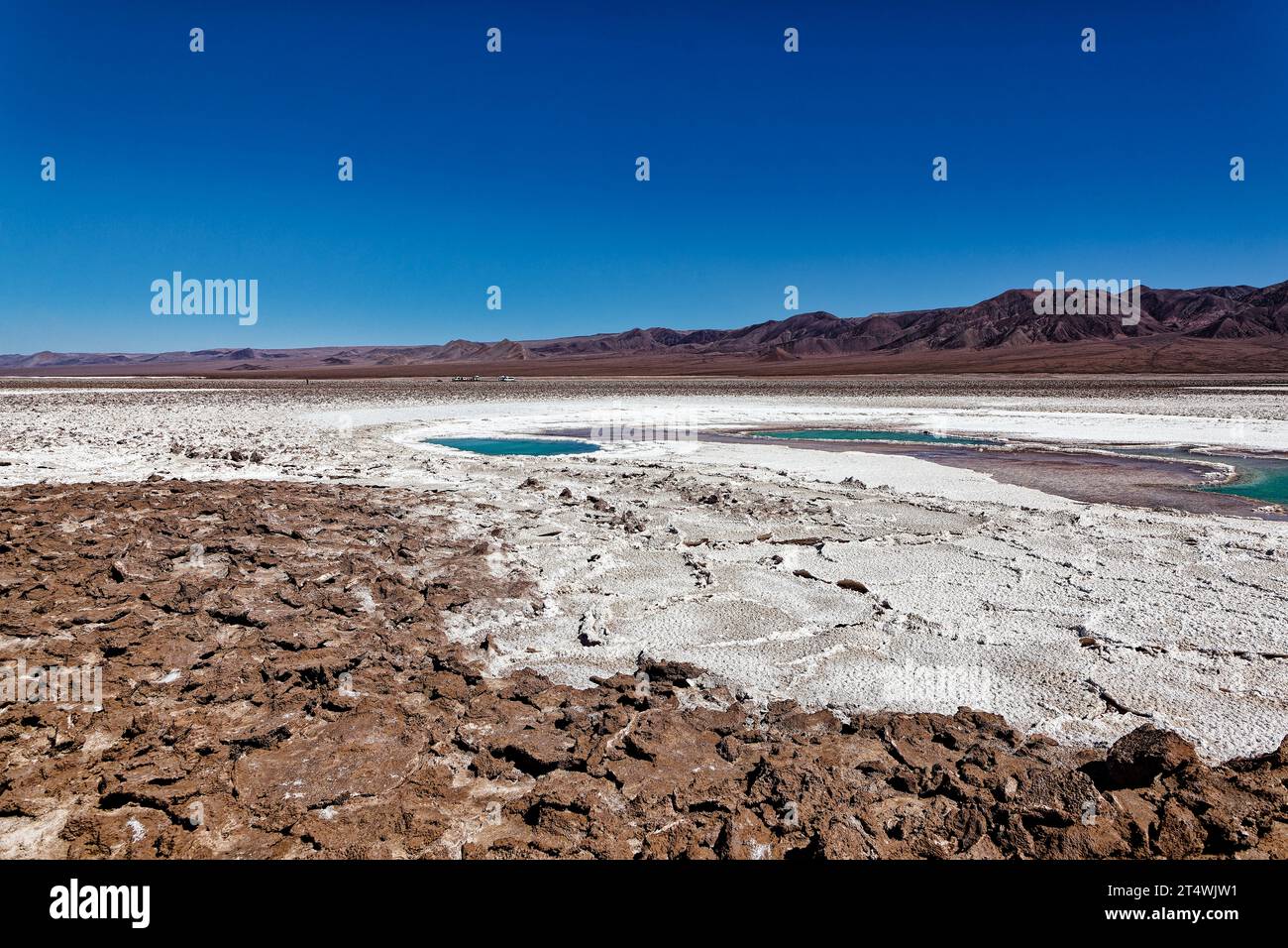 Landscape of the Hidden Baltinache Lagoons - Atacama Desert - Chile ...