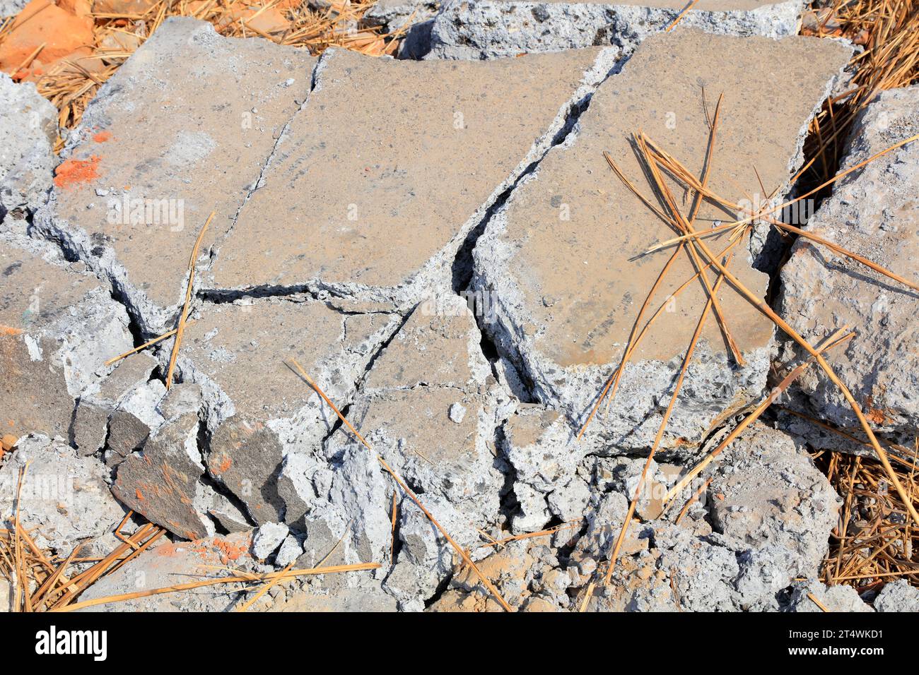 Crushed concrete blocks Stock Photo - Alamy