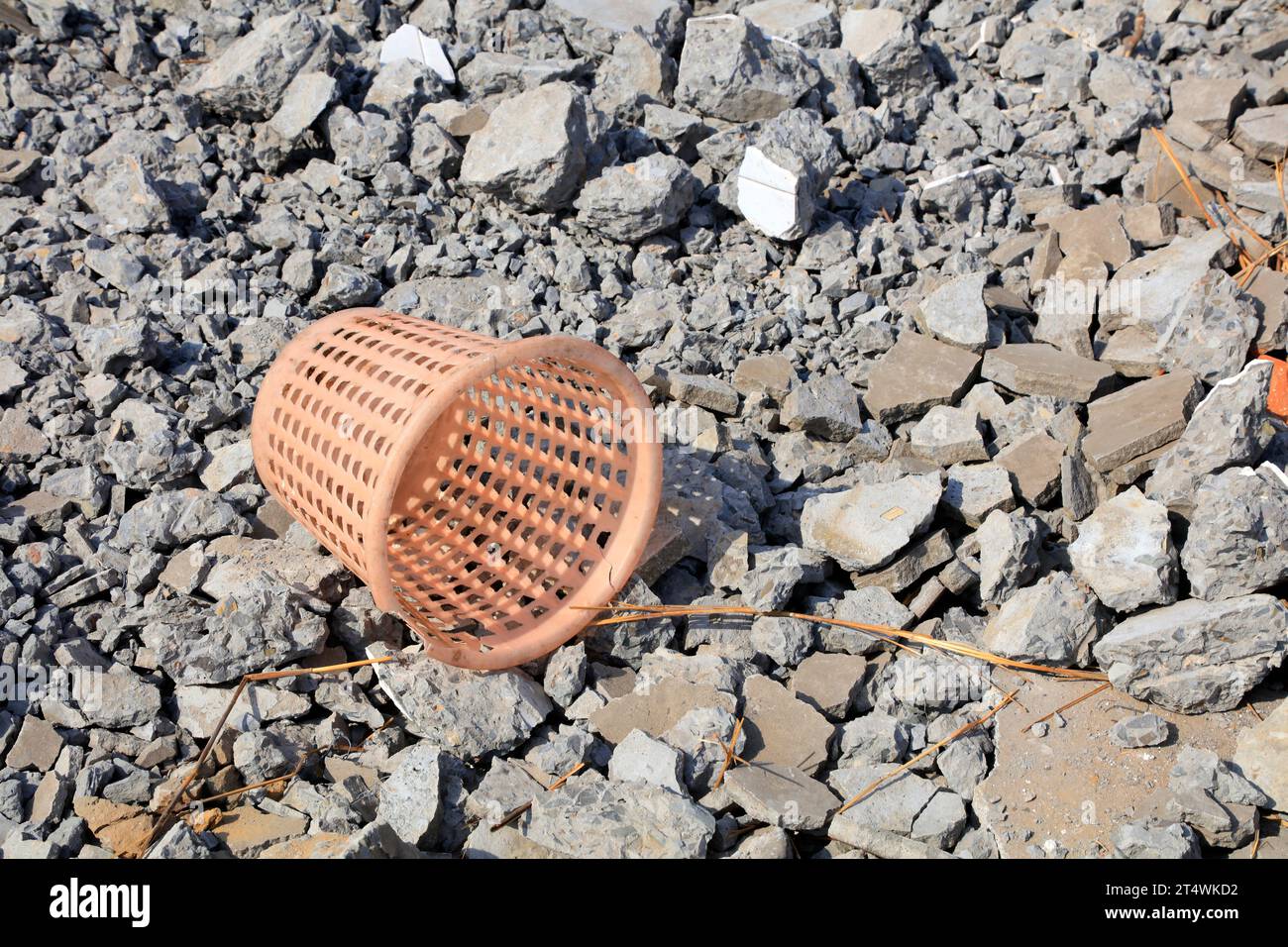 Crushed concrete blocks Stock Photo - Alamy