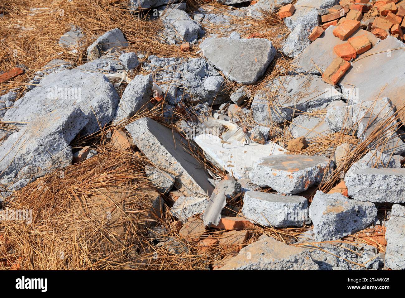 Crushed concrete blocks Stock Photo - Alamy