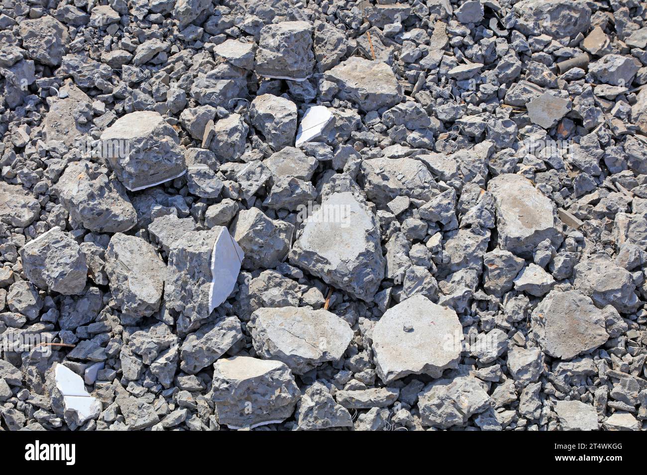 Crushed concrete blocks Stock Photo - Alamy