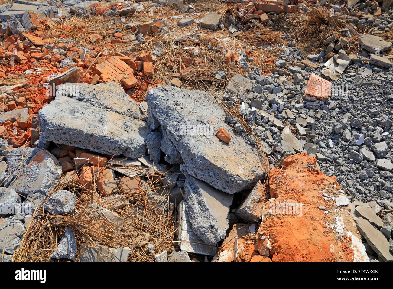 Crushed concrete blocks Stock Photo - Alamy