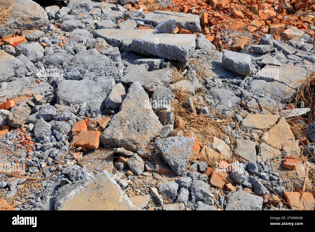Crushed concrete blocks Stock Photo - Alamy