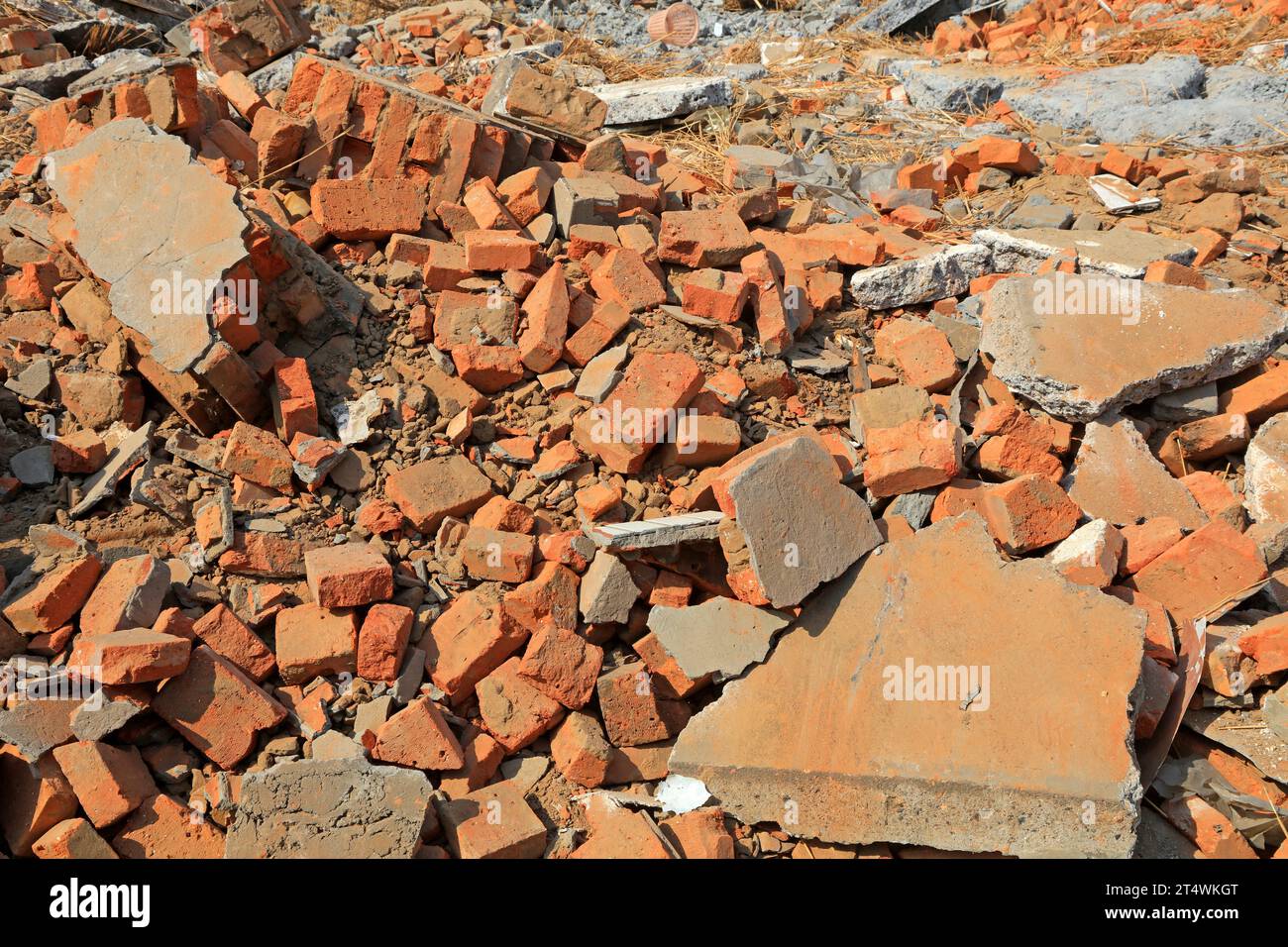 Crushed concrete blocks Stock Photo - Alamy