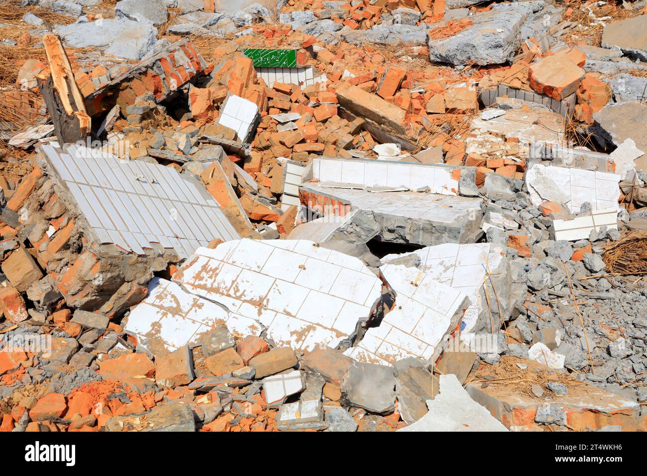 Crushed concrete blocks Stock Photo - Alamy