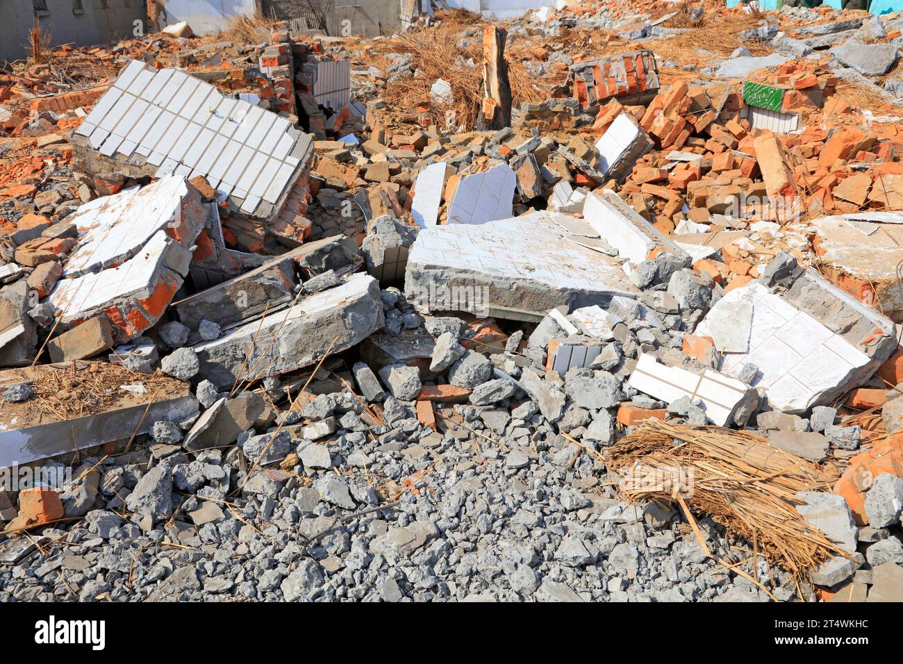 Crushed concrete blocks Stock Photo - Alamy