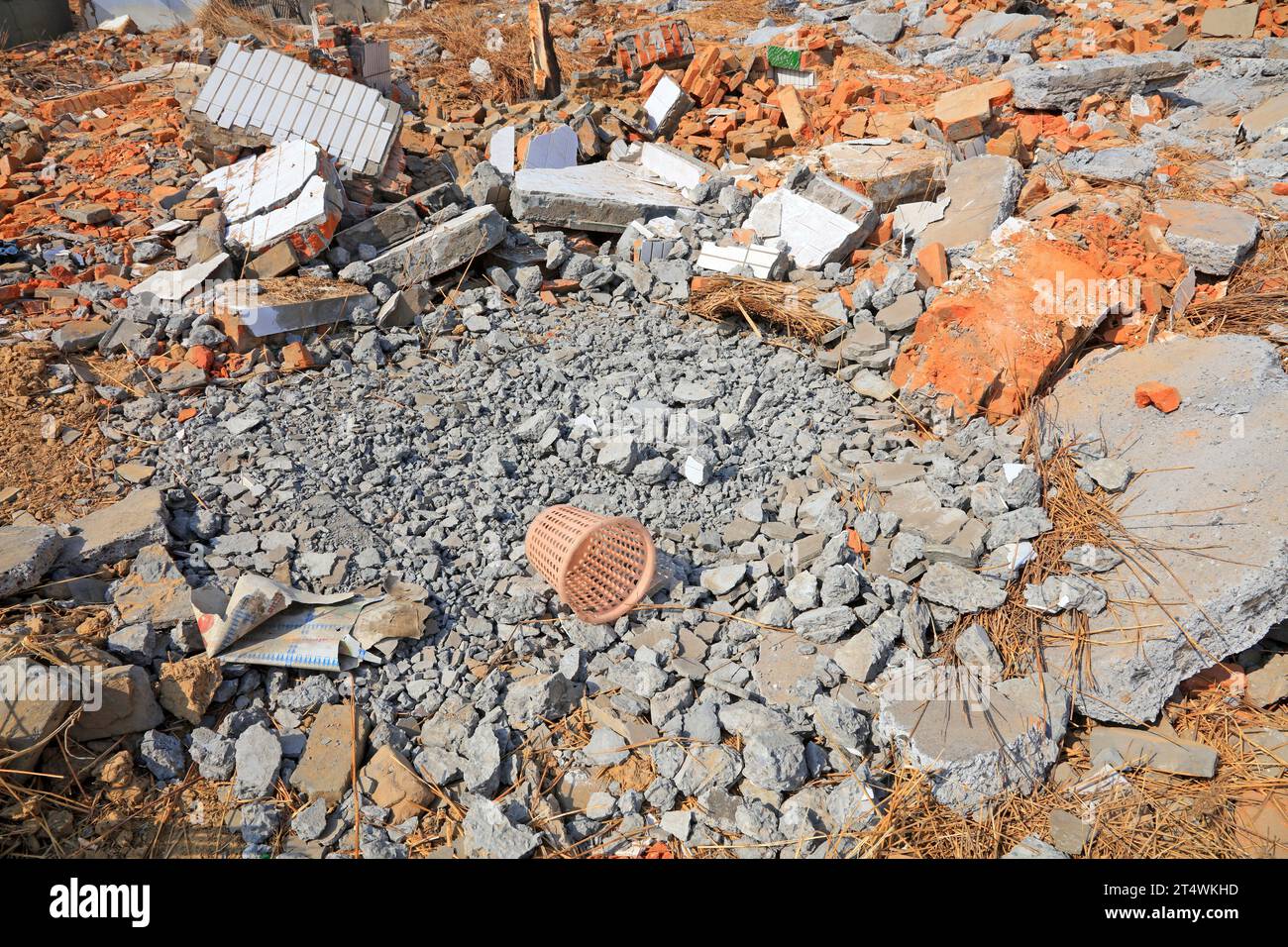 Crushed concrete blocks Stock Photo - Alamy