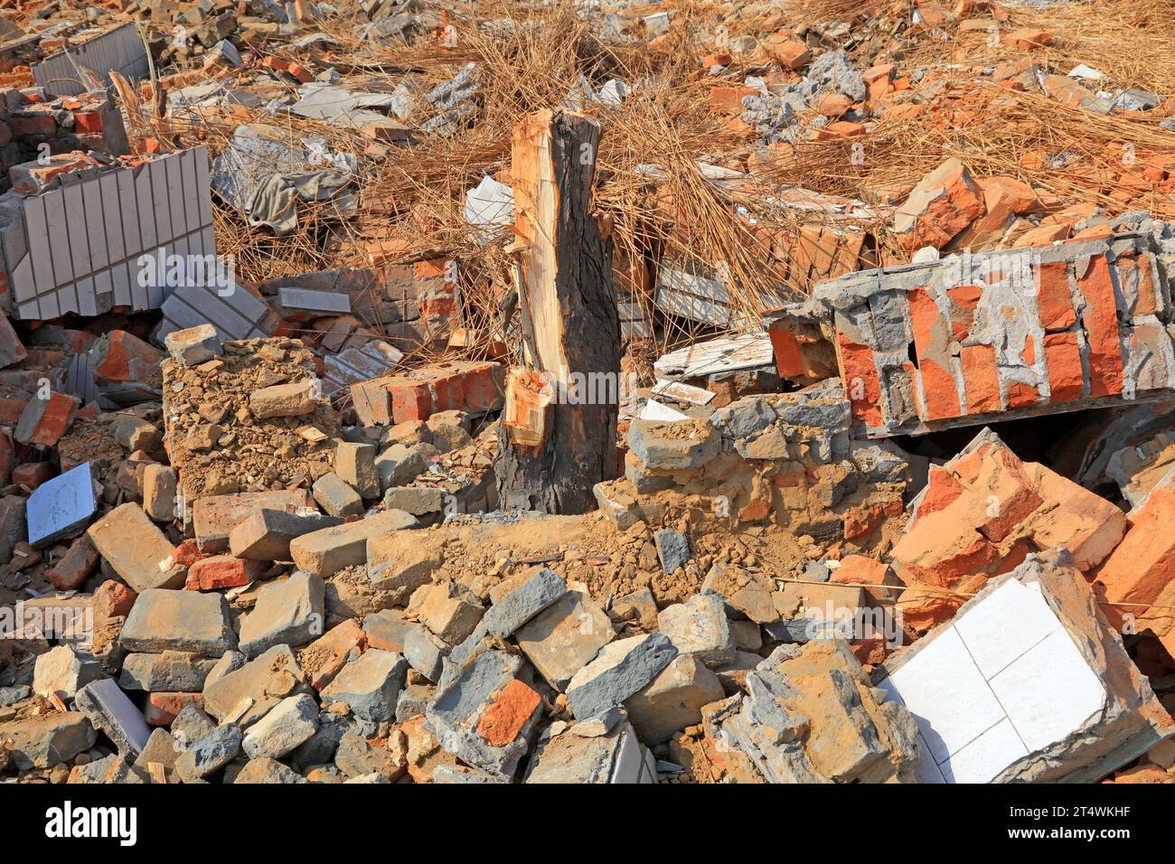 Crushed concrete blocks Stock Photo - Alamy