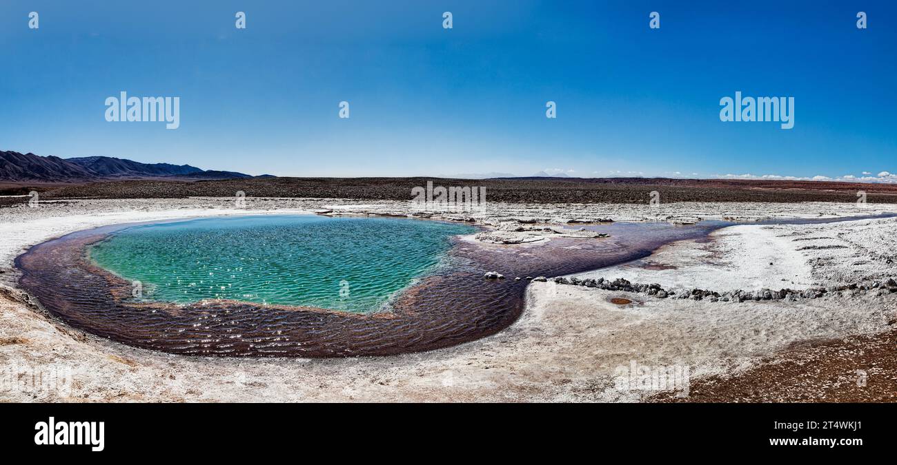 Landscape of the Hidden Baltinache Lagoons - Atacama Desert - Chile ...