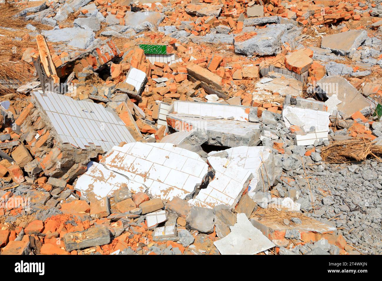 Crushed concrete blocks Stock Photo - Alamy