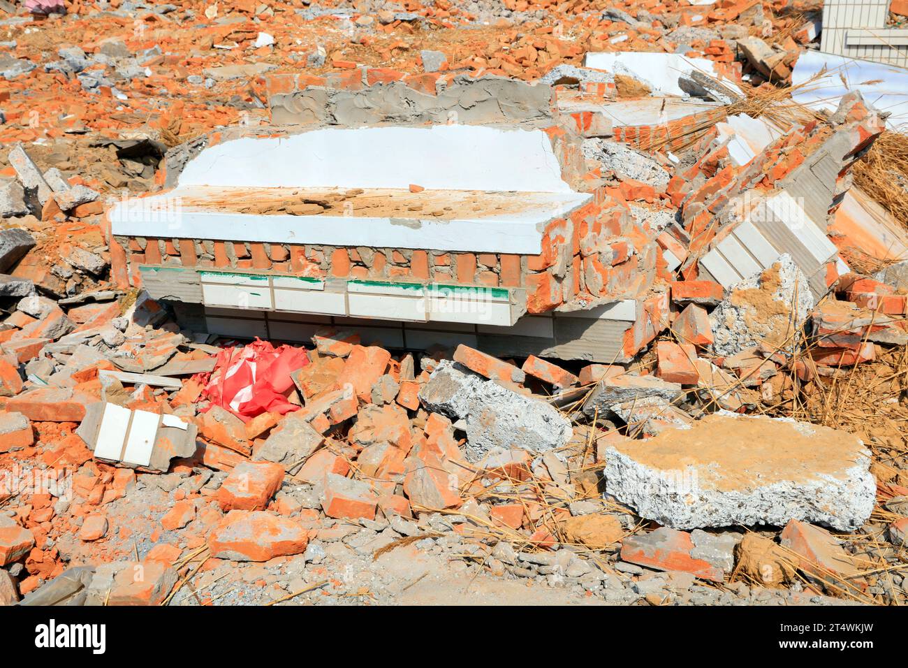 Crushed concrete blocks Stock Photo - Alamy