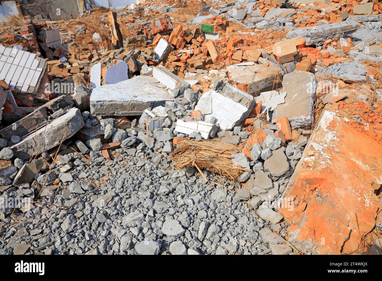 Crushed concrete blocks Stock Photo - Alamy