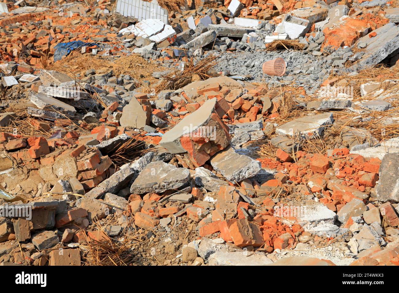 Crushed concrete blocks Stock Photo - Alamy