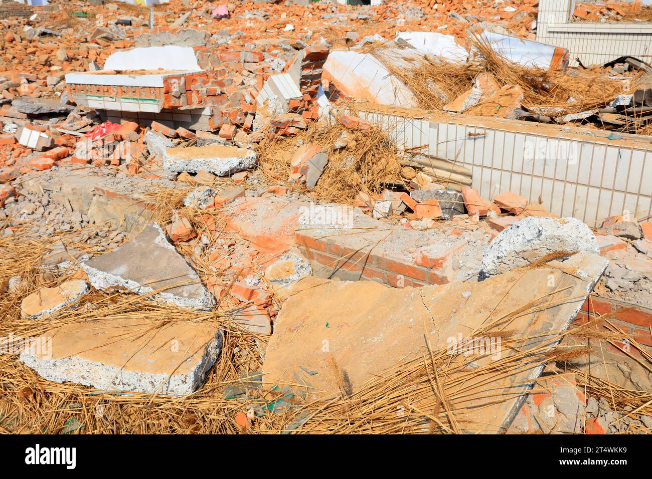 Crushed concrete blocks Stock Photo - Alamy