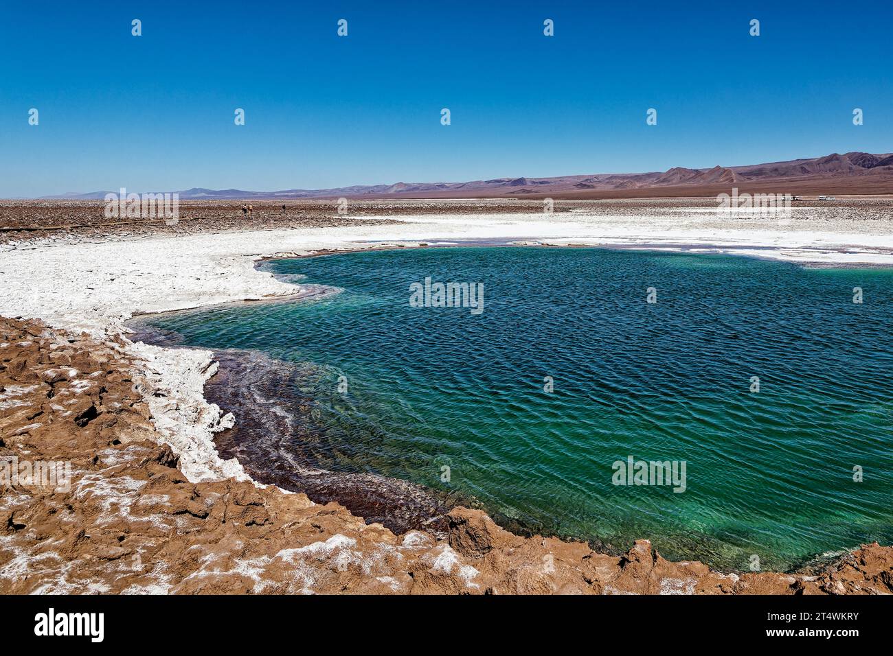 Landscape of the Hidden Baltinache Lagoons - Atacama Desert - Chile ...