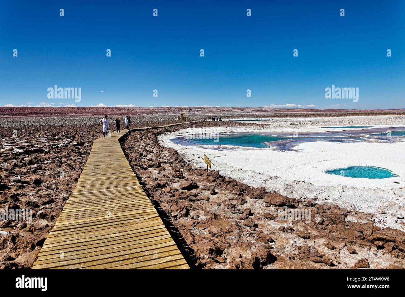 Landscape of the Hidden Baltinache Lagoons - Atacama Desert - Chile ...