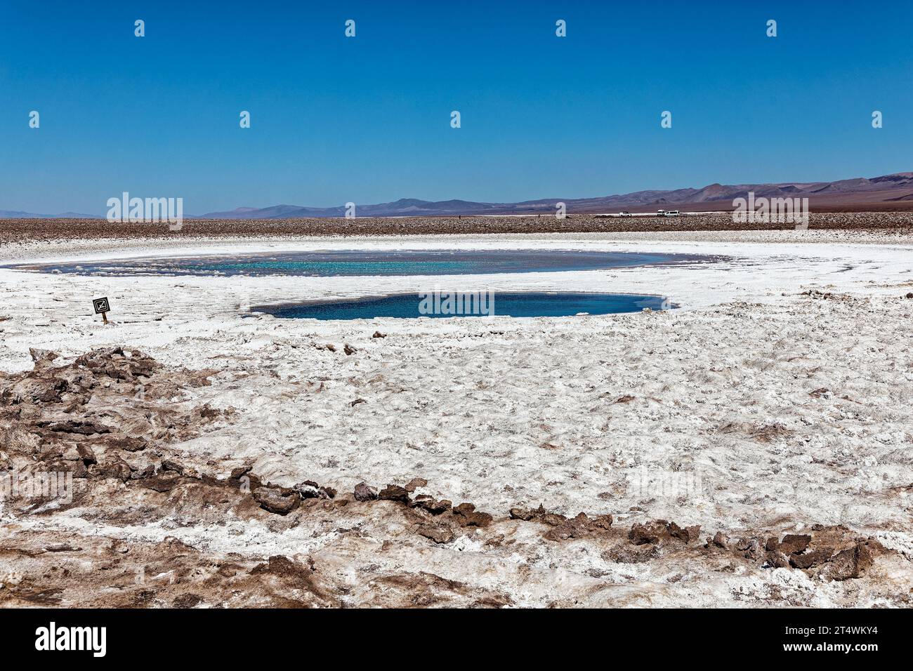 Landscape of the Hidden Baltinache Lagoons - Atacama Desert - Chile ...