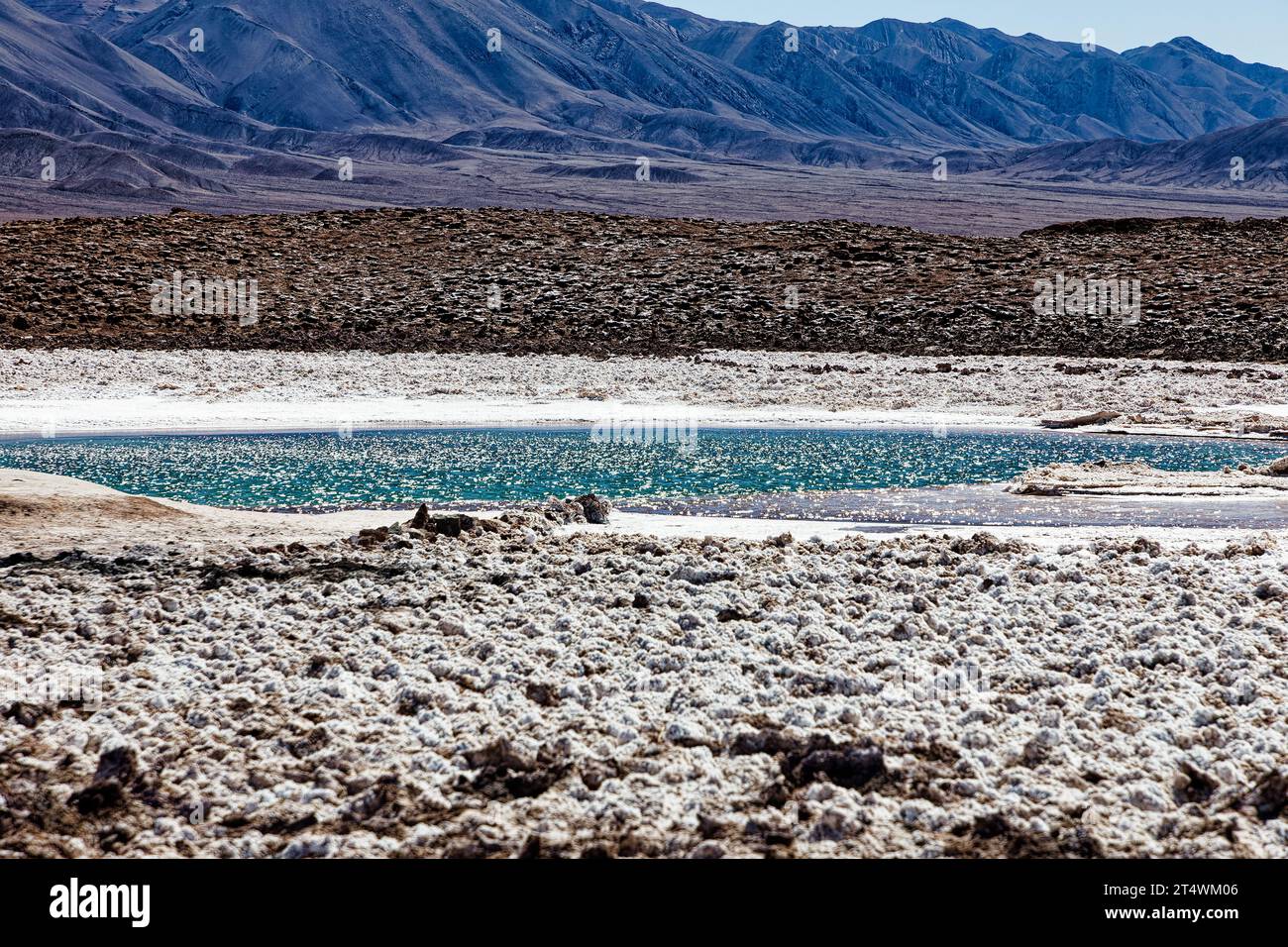 Landscape of the Hidden Baltinache Lagoons - Atacama Desert - Chile ...