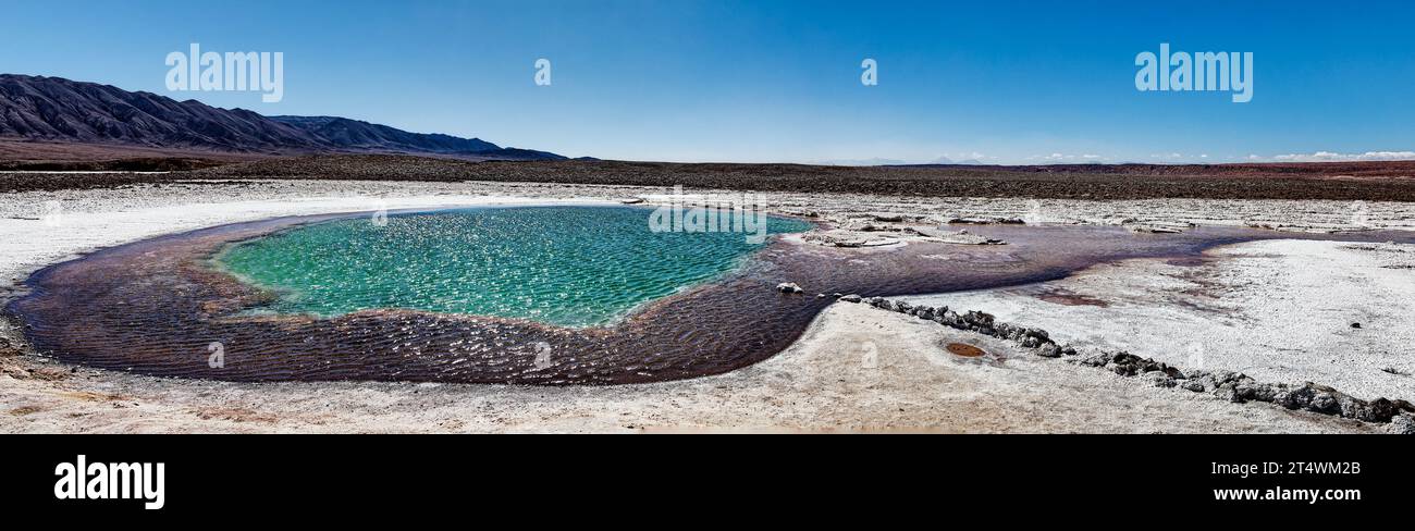 Landscape of the Hidden Baltinache Lagoons - Atacama Desert - Chile ...