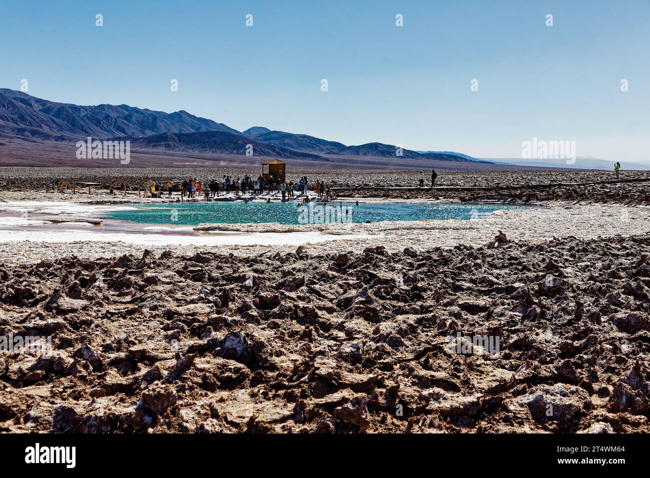 Landscape of the Hidden Baltinache Lagoons - Atacama Desert - Chile ...